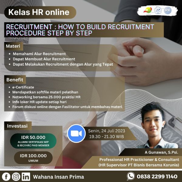 Kelas HR: How to Build Recruitment Procedure Step by Step - Up Your Skill